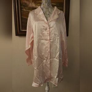 Allison Rhea | Intimates & Sleepwear | Vintage Pink Satin Embroidered ...